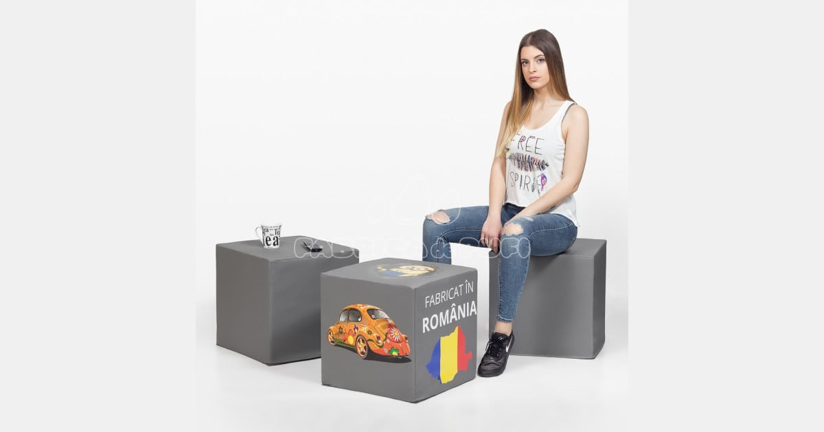 Taburet masuta Cub la pretul de 147 lei - Fabrica de Pufi